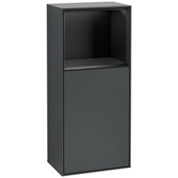 Villeroy & Boch Villeroy und Boch Finion Seitenschrank F500PDHG 41,8x93,6x27cm, links, Regal oben Black matt, Midnight Blue Matt Lacquer