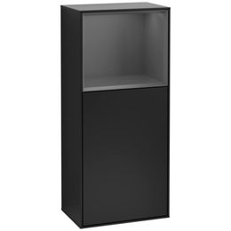 Villeroy & Boch Villeroy und Boch Finion Seitenschrank F510GKPD 41,8x93,6x27cm, rechts, Regal oben Anthracite matt, Black matt lacquer