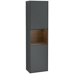 Villeroy & Boch Villeroy und Boch Finion Hochschrank G460GNHG 41,8x151,6cm, links, Emotion, Regal Walnut Veneer, Midnight Blue Matt Lacquer