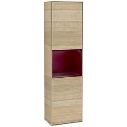 Villeroy & Boch Villeroy und Boch Finion Hochschrank G460HBPC 41,8x151,6cm, links, Emotion, Regal Peony Matt Lacquer, Oak Veneer