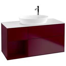 Villeroy & Boch Villeroy und Boch Finion Waschtischunterschrank G941HBHB 120cm, Abdeckplatte white matt, Emotion, Regale Peony matt lacquer, Peony Matt