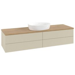 Villeroy & Boch Villeroy und Boch Antao Waschtisch-Unterschrank K25111HJ 160x36x50cm, Waschbeckenplattenfarbe honey oak, silk grey matt lacquer