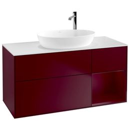 Villeroy & Boch Villeroy und Boch Finion Waschtischunterschrank G951HBHB 120cm, Abdeckplatte white matt, Emotion, Regale Peony matt lacquer, Peony Matt