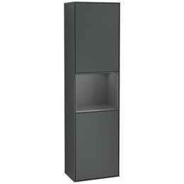 Villeroy & Boch Villeroy und Boch Finion Hochschrank F460GKHG 41,8x151,6x27cm, links, Regal Anthracite Matt Lacquer, Midnight Blue Matt Lacquer