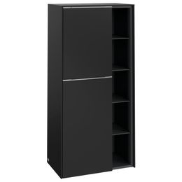 Villeroy & Boch Villeroy und Boch Subway 3.0 Mittelschrank C59800VL 57,4x120x36,2cm, Schanier links/Griff Aluminium gl&auml;nzend, volcano black