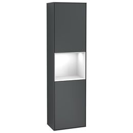 Villeroy & Boch Villeroy und Boch Finion Hochschrank F470GFHG 41,8x151,6x27cm, rechts, Regal Glossy White Lacquer, Midnight Blue Matt Lacquer