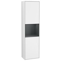 Villeroy & Boch Villeroy und Boch Finion Hochschrank F470HGGF 41,8x151,6x27cm, rechts, Regal Midnight Blue Matt Lacquer, Glossy white lacquer