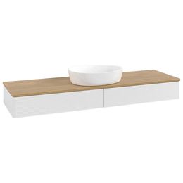 Villeroy & Boch Villeroy & Boch Antao Waschtischunterschrank 1600x190x500mm L14111GF mit Beleuchtung mit Struktur FK/AP: GF/1