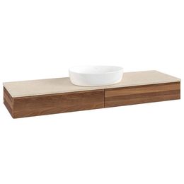 Villeroy & Boch Villeroy und Boch Antao Waschtisch-Unterschrank K14013HM 160x19x50cm, Waschbeckenplattenfarbe botticino, warm walnut