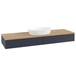Villeroy & Boch Villeroy & Boch Antao Waschtischunterschrank 1600x190x500mm L14111HG mit Beleuchtung mit Struktur FK/AP: HG/1