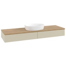 Villeroy & Boch Villeroy und Boch Antao Waschtisch-Unterschrank K14111HJ 160x19x50cm, Waschbeckenplattenfarbe honey oak, silk grey matt lacquer