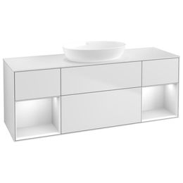 Villeroy & Boch Villeroy und Boch Finion Waschtischunterschrank GD01MTMT 120cm, Abdeckplatte white matt, Emotion, Regale White matt lacquer, White matt lacquer