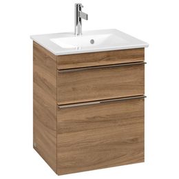 Villeroy & Boch Villeroy und Boch Venticello Waschtisch-Unterschrank A92201RH 46,6x59x42,5cm, Griff Chrom, Kansas Oak