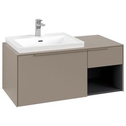 Villeroy & Boch Villeroy und Boch Subway 3.0 Waschtisch-Unterschrank C572L2VM 100,1x42,25x51,6cm, mit LED/Griff monochrom, taupe
