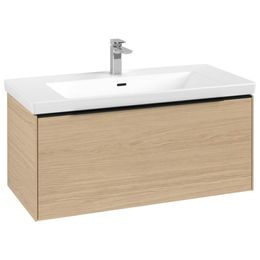 Villeroy & Boch Villeroy und Boch Subway 3.0 Waschtisch-Unterschrank C56901VJ 97,3x42,9x47,8cm, ohne LED/Griff Volcano black, nordic oak