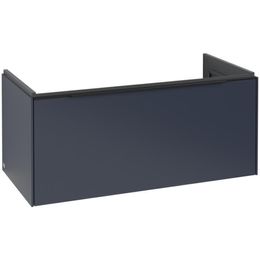 Villeroy & Boch Villeroy und Boch Subway 3.0 Waschtisch-Unterschrank C569L1VQ 97,3x42,9x47,8cm, mit LED/Griff Volcano black, marine blue