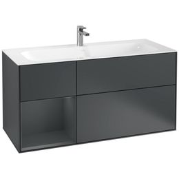 Villeroy & Boch Villeroy und Boch Finion Waschtischunterschrank G060HGHG 119,6x59,1cm, Emotion, Regal links Midnight Blue Matt Lacquer, Midnight Blue Matt Lacquer