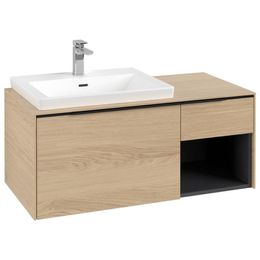 Villeroy & Boch Villeroy und Boch Subway 3.0 Waschtisch-Unterschrank C57201VJ 100,1x42,25x51,6cm, ohne LED/Griff Volcano black, nordic oak