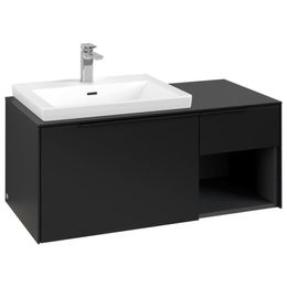 Villeroy & Boch Villeroy und Boch Subway 3.0 Waschtisch-Unterschrank C572L1VL 100,1x42,25x51,6cm, mit LED/Griff Volcano black, volcano black