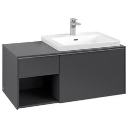 Villeroy & Boch Villeroy und Boch Subway 3.0 Waschtisch-Unterschrank C57100VR 100,1x42,25x51,6cm, ohne LED/Griff Aluminium gl&auml;nzend, graphite