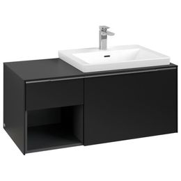 Villeroy & Boch Villeroy und Boch Subway 3.0 Waschtisch-Unterschrank C571L0VL 100,1x42,25x51,6cm, mit LED/Griff Aluminium gl&auml;nzend, volcano black