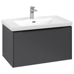 Villeroy & Boch Villeroy und Boch Subway 3.0 Waschtisch-Unterschrank C57301VR 77,2x42,9x47,8cm, ohne LED/Griff Volcano black, graphite