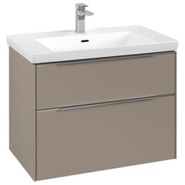 Villeroy & Boch Villeroy und Boch Subway 3.0 Waschtisch-Unterschrank C57400VM 77,2x57,6x47,8cm, ohne LED/Griff Aluminium gl&auml;nzend, taupe