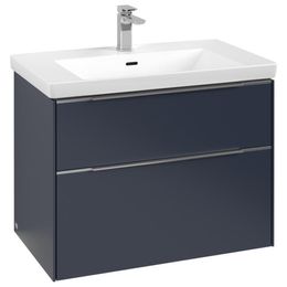 Villeroy & Boch Villeroy und Boch Subway 3.0 Waschtisch-Unterschrank C574L0VQ 77,2x57,6x47,8cm, mit LED/Griff Aluminium gl&auml;nzend, marine blue