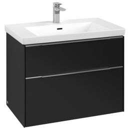 Villeroy & Boch Villeroy und Boch Subway 3.0 Waschtisch-Unterschrank C57400VL 77,2x57,6x47,8cm, ohne LED/Griff Aluminium gl&auml;nzend, volcano black