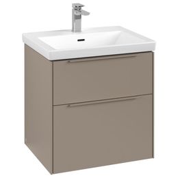 Villeroy & Boch Villeroy und Boch Subway 3.0 Waschtisch-Unterschrank C578L2VM 57,2x57,6x47,8cm, mit LED/Griff monochrom, taupe