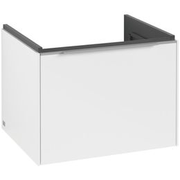 Villeroy & Boch Villeroy und Boch Subway 3.0 Waschtisch-Unterschrank C577L0VF 57,2x42,9x47,8cm, mit LED/Griff Aluminium gl&auml;nzend, pure white