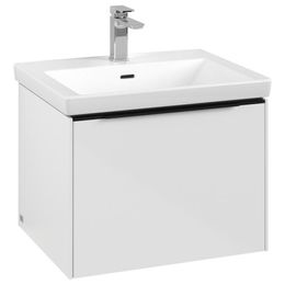 Villeroy & Boch Villeroy und Boch Subway 3.0 Waschtisch-Unterschrank C577L1VE 57,2x42,9x47,8cm, mit LED/Griff Volcano black, brilliant white