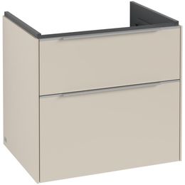 Villeroy & Boch Villeroy und Boch Subway 3.0 Waschtisch-Unterschrank C57600VN 62,2x57,6x47,8cm, ohne LED/Griff Aluminium gl&auml;nzend, cashmere grey
