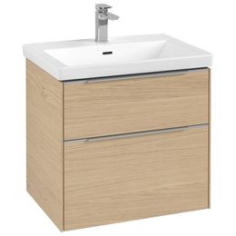 Villeroy & Boch Villeroy und Boch Subway 3.0 Waschtisch-Unterschrank C57600VJ 62,2x57,6x47,8cm, ohne LED/Griff Aluminium gl&auml;nzend, nordic oak
