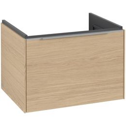 Villeroy & Boch Villeroy und Boch Subway 3.0 Waschtisch-Unterschrank C57500VJ 62,2x42,9x47,8cm, ohne LED/Griff Aluminium gl&auml;nzend, nordic oak