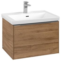 Villeroy & Boch Villeroy und Boch Subway 3.0 Waschtisch-Unterschrank C57500RH 62,2x42,9x47,8cm, ohne LED/Griff Aluminium gl&auml;nzend, kansas oak