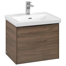 Villeroy & Boch Villeroy und Boch Subway 3.0 Waschtisch-Unterschrank C57901VH 52,3x42,9x44,75cm, ohne LED/Griff Volcano black, arizona oak