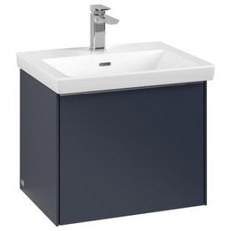 Villeroy & Boch Villeroy und Boch Subway 3.0 Waschtisch-Unterschrank C579L0VQ 52,3x42,9x44,75cm, mit LED/Griff Aluminium gl&auml;nzend, marine blue