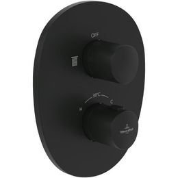 Villeroy & Boch Villeroy und Boch Antao Fertigmontageset TVS111001000K5 Unterputz-Thermostat mit Einwege-Mengenregulierung, matt black