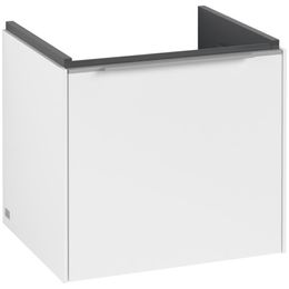 Villeroy & Boch Villeroy und Boch Subway 3.0 Waschtisch-Unterschrank C58000VF 47,3x42,9x40,75cm, ohne LED/Griff Aluminium gl&auml;nzend, pure white