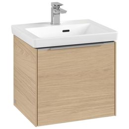 Villeroy & Boch Villeroy und Boch Subway 3.0 Waschtisch-Unterschrank C580L0VJ 47,3x42,9x40,75cm, mit LED/Griff Aluminium gl&auml;nzend, nordic oak