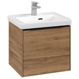 Villeroy & Boch Villeroy und Boch Subway 3.0 Waschtisch-Unterschrank C58001RH 47,3x42,9x40,75cm, ohne LED/Griff Volcano black, kansas oak