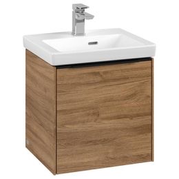 Villeroy & Boch Villeroy und Boch Subway 3.0 Waschtisch-Unterschrank C58101RH 42,3x42,9x37,75cm, Schanier links/Griff Volcano black, kansas oak