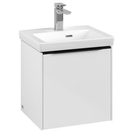 Villeroy & Boch Villeroy und Boch Subway 3.0 Waschtisch-Unterschrank C58201VE 42,3x42,9x37,75cm, Schanier rechts/Griff Volcano black, brilliant white