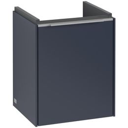 Villeroy & Boch Villeroy und Boch Subway 3.0 Waschtisch-Unterschrank C58400VQ 35,1x42,9x30,9cm, Schanier rechts/Griff Aluminium gl&auml;nzend, marine blue