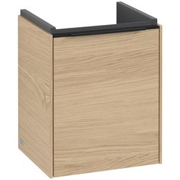Villeroy & Boch Villeroy und Boch Subway 3.0 Waschtisch-Unterschrank C58301VJ 35,1x42,9x30,9cm, Schanier links/Griff Volcano black, nordic oak