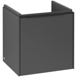Villeroy & Boch Villeroy und Boch Subway 3.0 Waschtisch-Unterschrank C58201VR 42,3x42,9x37,75cm, Schanier rechts/Griff Volcano black, graphite