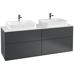 Villeroy & Boch Villeroy und Boch Finion Waschtischunterschrank G43100HG 160x60,3cm, Emotion, Abdeckplatte white matt, Midnight Blue Matt Lacquer