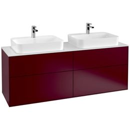 Villeroy & Boch Villeroy und Boch Finion Waschtischunterschrank F43100HB 160x60,3cm, Abdeckplatte white matt, Peony Matt