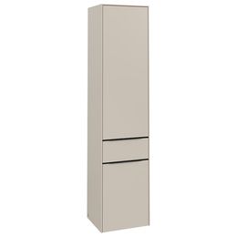 Villeroy & Boch Villeroy und Boch Subway 3.0 Hochschrank C59101VN 40x171x36,2cm, Schanier rechts/Griff Volcano black, cashmere grey